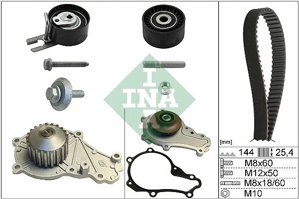 Komplet zupčastog kaiša (+vodena pumpa) 530023930 - Peugeot 1007 05-09