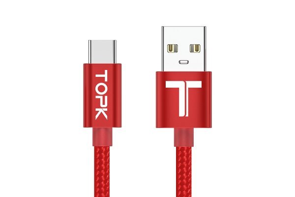 Kabal USB-USB C, AN18, 3A, 1m, crven