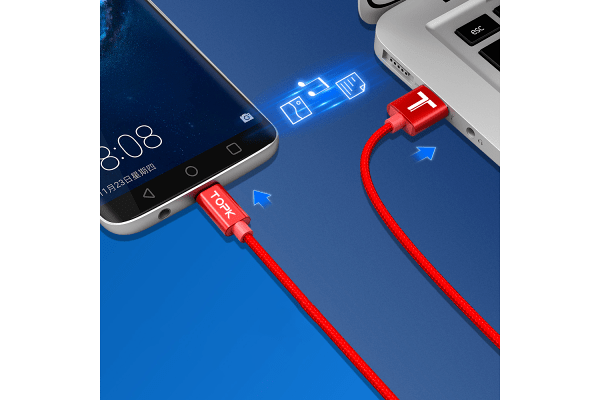 Kabal USB-USB C, AN18, 3A, 1m, crven