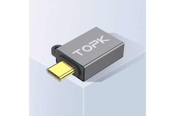 Adapter USB - USB C, L01, srebrn