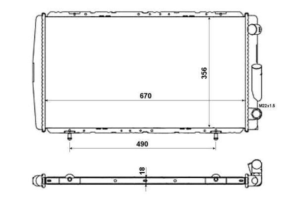 Hladnjak vode 602108-3 - Renault 21 86-