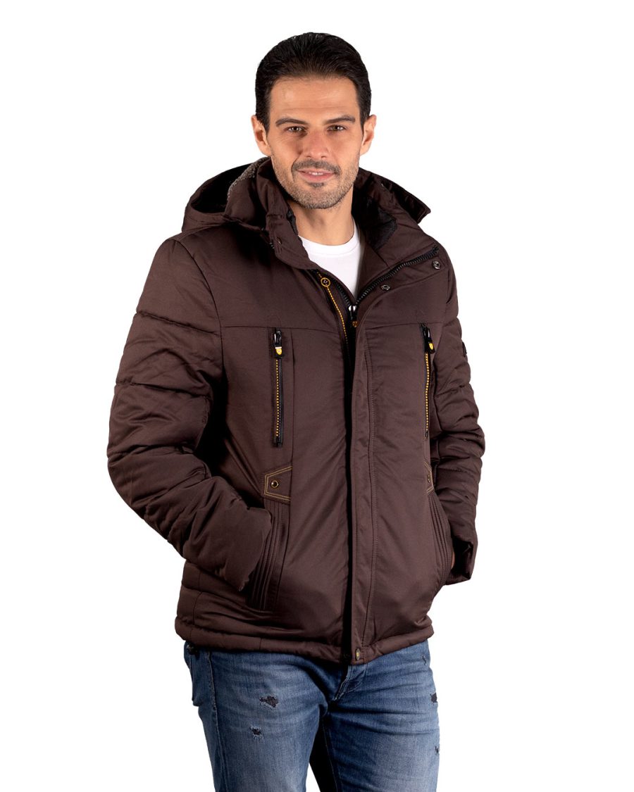 Muška zimska jakna – Sportska i Casual – 82702-6 – Braon