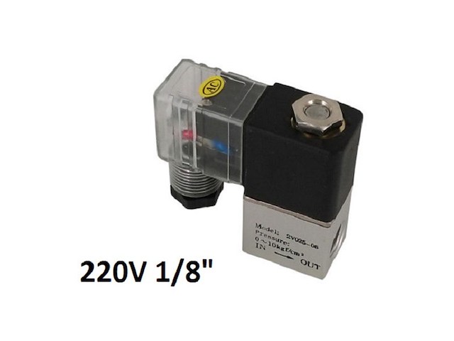 Pneumatski elektromagnetni ventil - 220V - 1/8` - NC