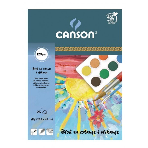 Canson BLOK A3 ZA CRTANJE 25S 120GR