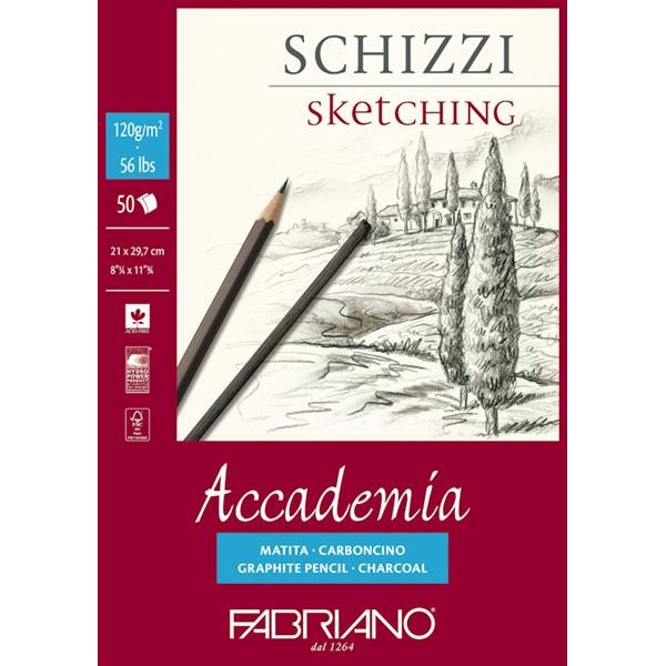 Fabriano FABRIANO ACCADEMIA SCHIZZI 120G A4 50L/BLOK 41122129