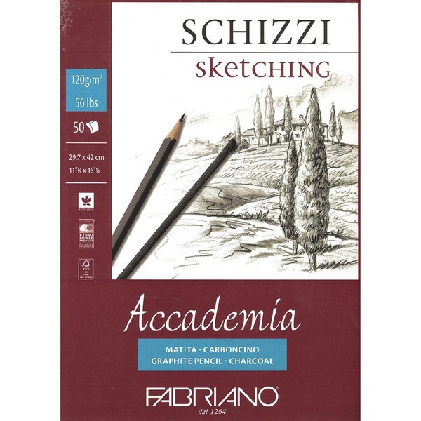 Fabriano FABRIANO ACCADEMIA SCHIZZI 120GR A3 50L BLOK 5 41122942