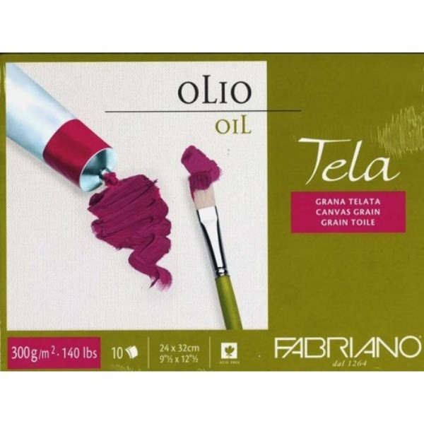 Fabriano FABRIANO BLOK 24x32/1 OIL 300g TELA OKER