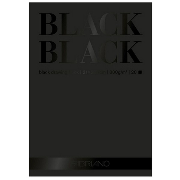 Fabriano FABRIANO BLOK BLACK 300gr24X32 20L 19100391