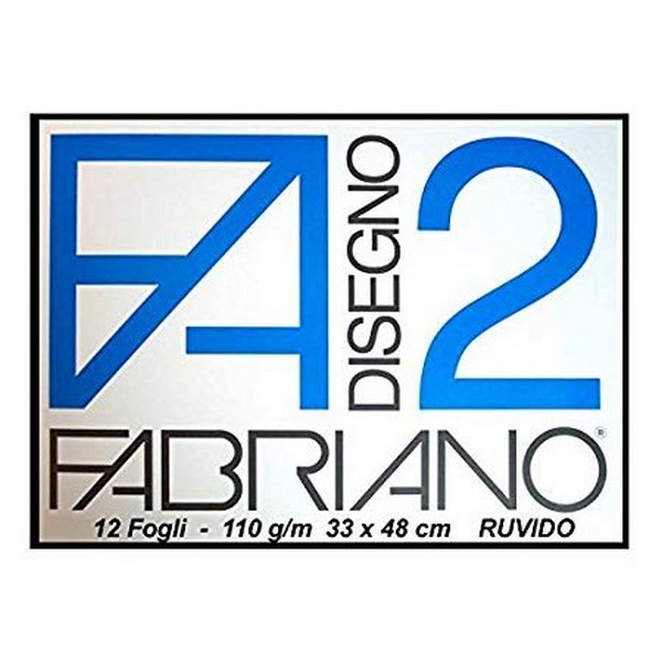 Fabriano FABRIANO BLOK DISGNO 110GR 12L RUVIDO ROUGH A GRAIN