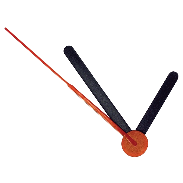Rayher Clock-hands, tab-bag 1 set, black, 37/53 mm, Hours, minutes, sec