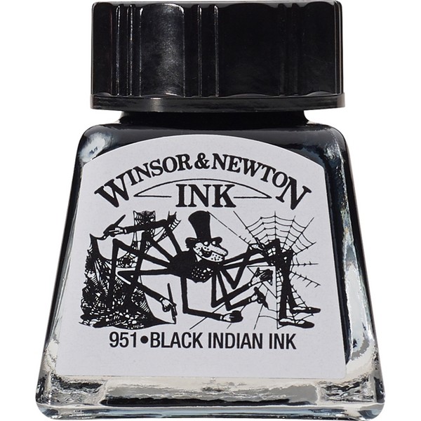 Winsor&Newton WN INK 14ML BLACK (IND)