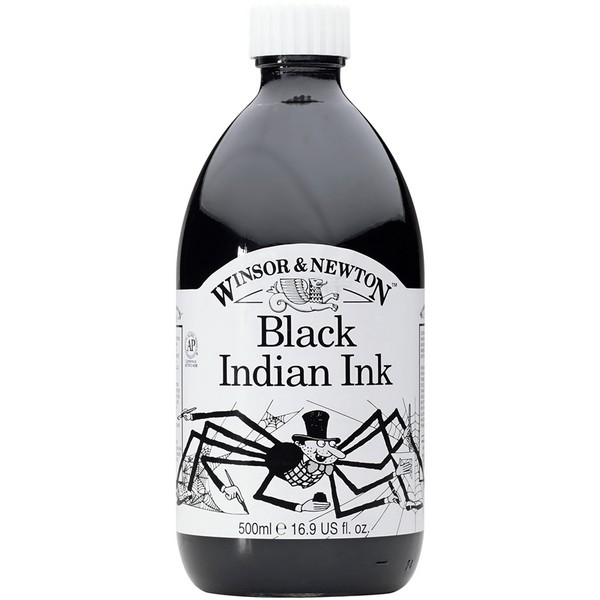 Winsor&Newton WN INK 500ML BLACK (IND)