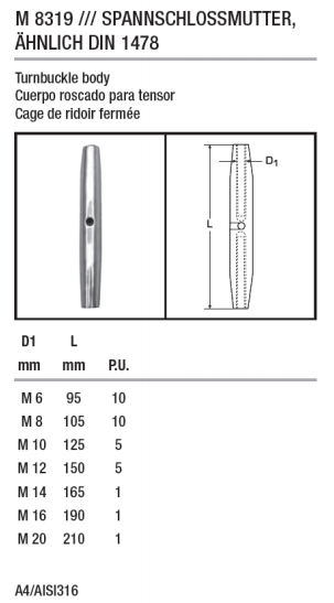 M8319 telo španera-zatezača