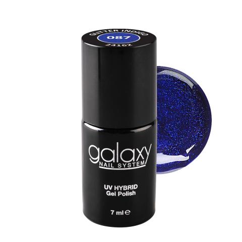 087 Gltter Indigo Galxy UV Hybrid gel 7ml