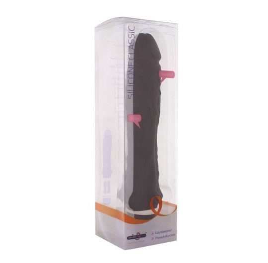 Seven creations crni silikonski vibrator, SEVCR01418