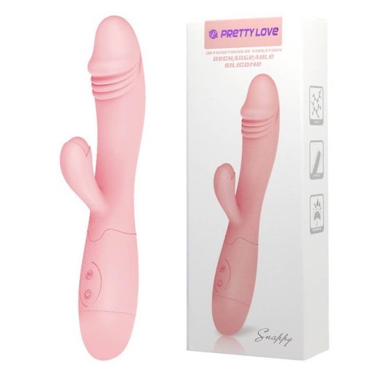 Pretty love snappy roze vibrator sa klitoralnom stimulacijom, D00941