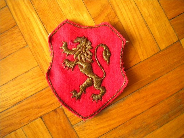 Red gold Lion in Shield, amblem