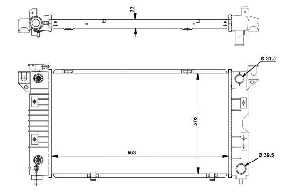 Hladnjak vode 240108-3 - Chrysler Voyager 96-01