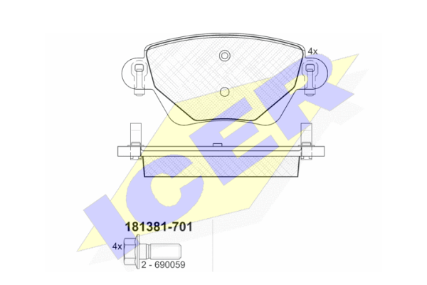 Zadnje kočione pločice IE181381-701 - Ford Mondeo 01-07