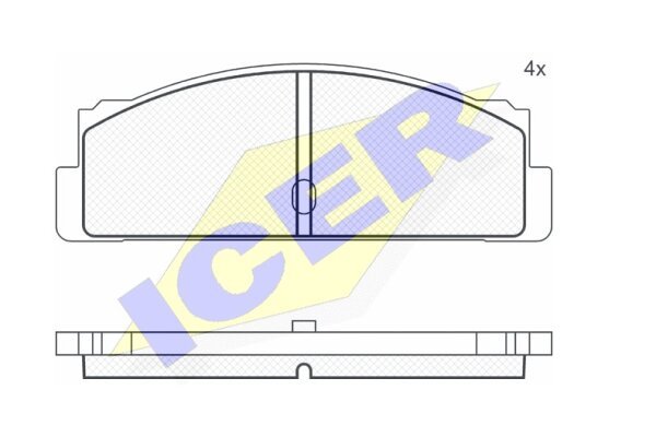 Zadnje kočione pločice IE180067 - Fiat Polonez 78-02