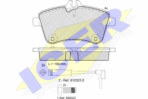 Prednje kočione pločice IE181677-700 - Mercedes-Benz Razred B 05-11