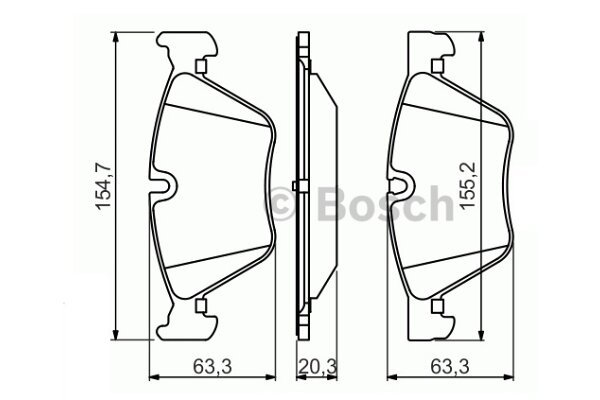 Prednje kočione pločice BS0986494705 - BMW 5 Series (F10/F11) 09-17