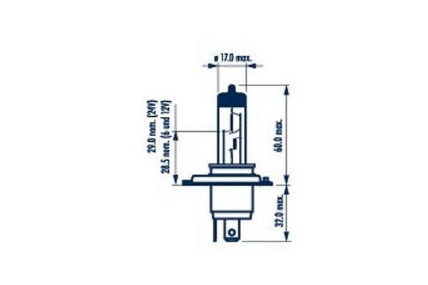 Sijalica Narva H4 12V/60/55W +50% RangePower - NAR48861