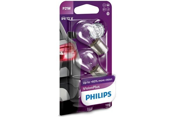 Zadnja sijalica P21W Philips VisionPlus - PH12498VPB2 (2 kosa)