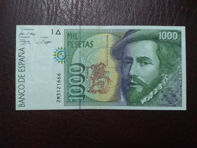 SPANIJA - 1000 PESETA 1992 XF/aUNC