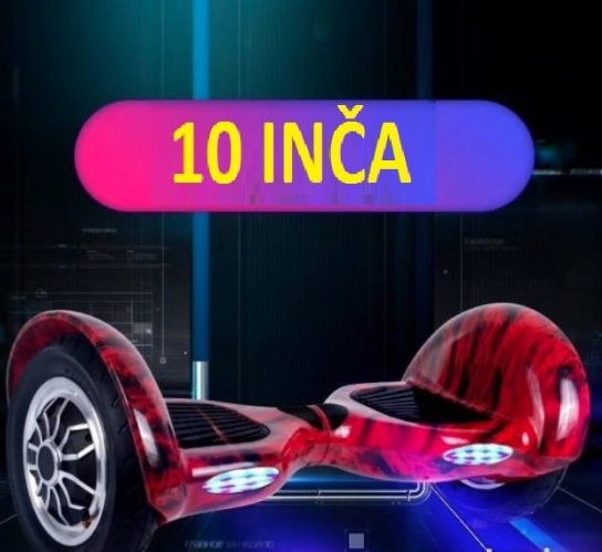 AKCIJA Hoverboard sa ruckom- Elektricni Skuter 10″ Vatreni