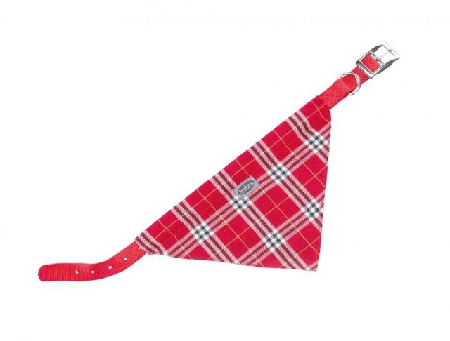 Ogrlica za pse sa maramom crvena 65cm, 25mm