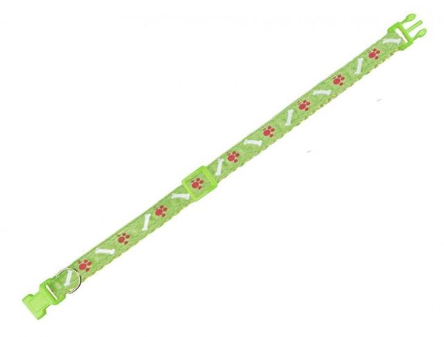 Ogrlica za pse MINI 10mm, 20/35cm zelena
