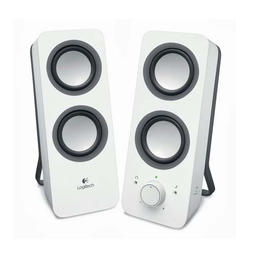 Logitech Z200 Stereo Speakers, 2.0 System Snow white