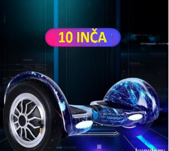 Hoverboard sa ruckom- Elektricni Skuter 10″ Galaxy plavi