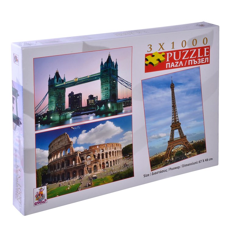 3×1000 puzle – Evropski gradovi