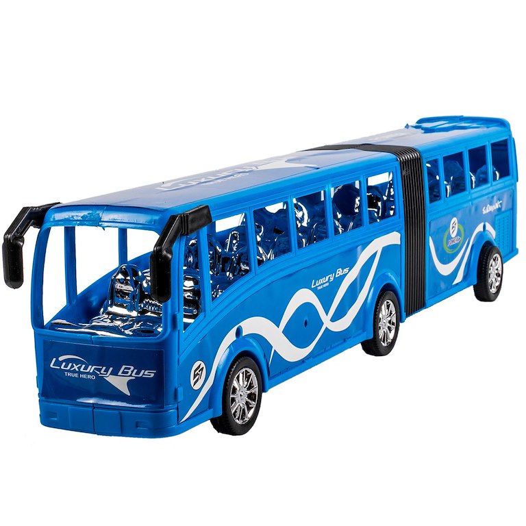 Autobus na navijanje – plavi 45x8x10 cm