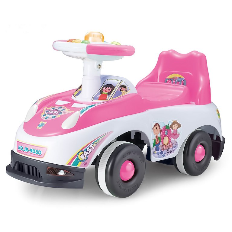 Automobil za devojčice belo-roze boje