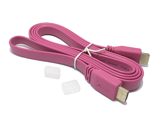 HDMI kabal na HDMI 1.5m FLAT pink