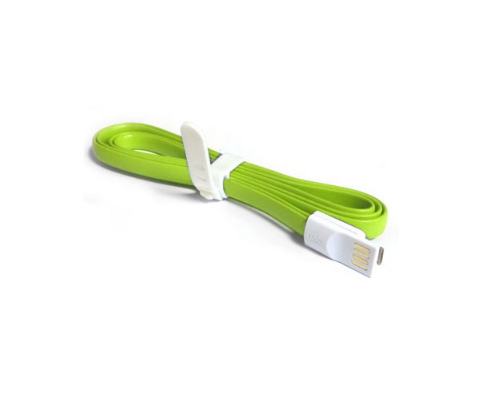 USB data kabal MAGNET microUSB zeleni