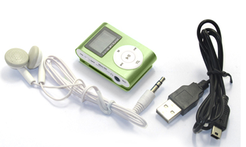 Mp3 sa LCDom+USB+slusalice zeleni