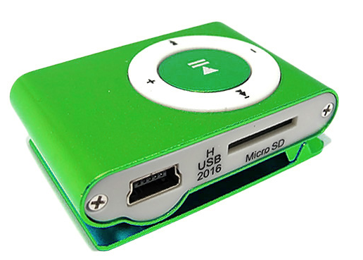 Mp3 player+USB+slusalice zeleni
