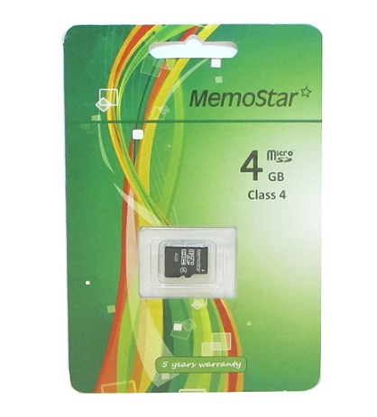 Memorijska kartica MemoStar Micro SD 4GB Class 4