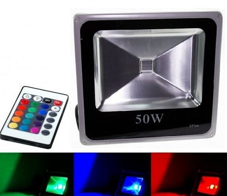 LED RGB Reflektor sa daljinskim 50W