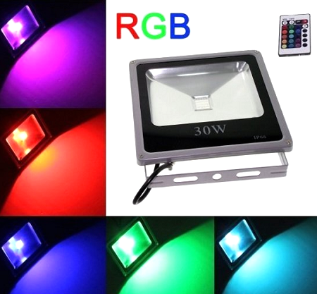 LED RGB Reflektor sa daljinskim 30W