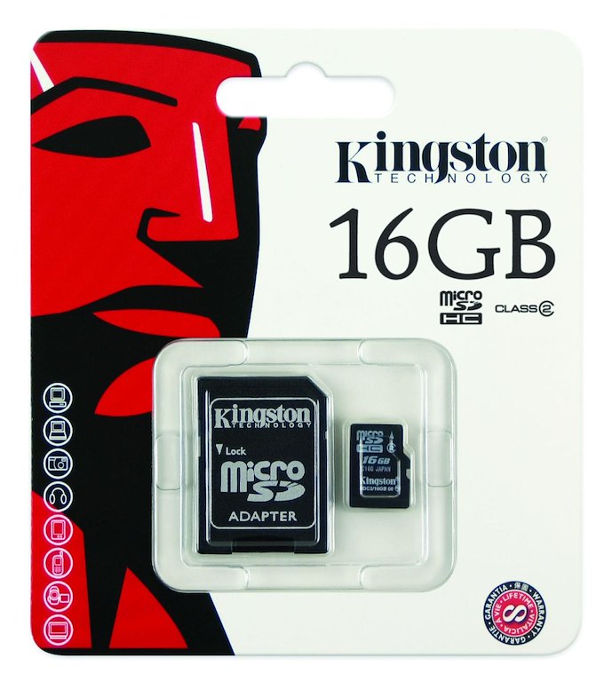 Kingston Micro SD kartica 16GB + SD adapter