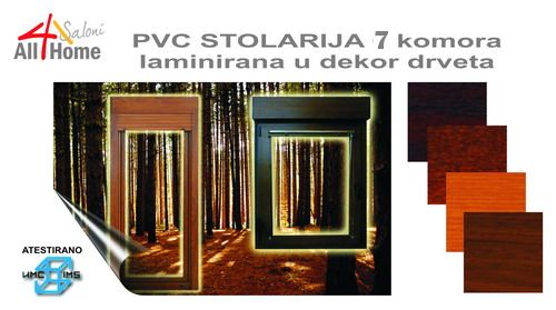 Prozori | PVC- laminiran u dekoru drveta 7 komora tri stakla