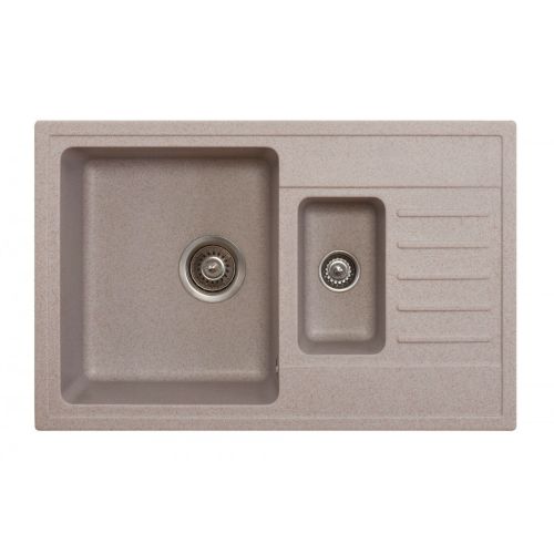 METALAC Granitna sudopera X Granit Quadro PLUS 1.5D 780x500 fi 90 sa sifonom BEIGE 158551