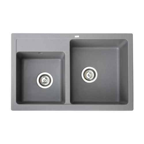 METALAC Granitna sudopera X Granit Quadro PLUS 2D 780X500 fi 90 sa sifonom SIVA 171005