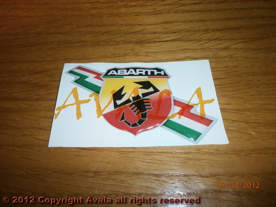 Stiker 87x50mm "Abarth" *10902509*