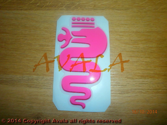 Stiker 70x123mm "Alfa Romeo" rozi *10902852*